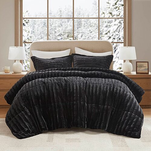 Click here for Madison Park Duke Reversible Faux Fur 3-Pc. Comfor... prices