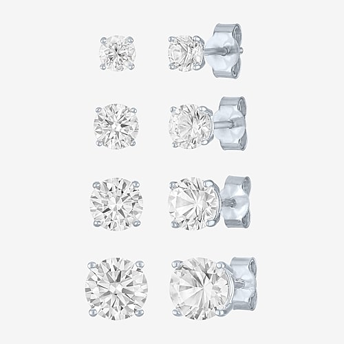 Click here for Yes  Please! Womens Lab Created White Sapphire 4 P... prices