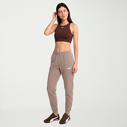 Click here for PUMA Womens Cuffed High Rise Regular Fit Fleece Sw... prices