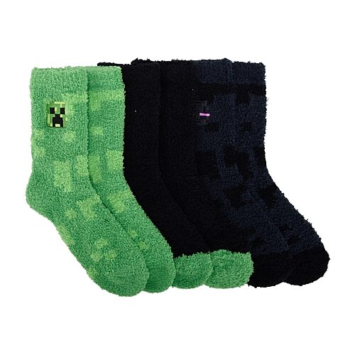 Click here for Boys 3 Pair Minecraft Crew Socks  9-11  Green prices