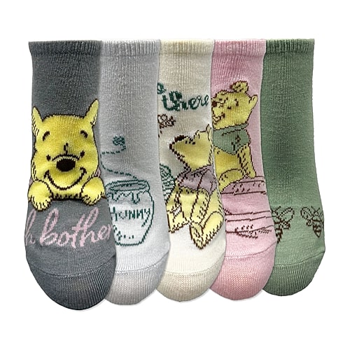 Click here for Womens Multi-Pack 5 Pair Winnie The Pooh No Show S... prices