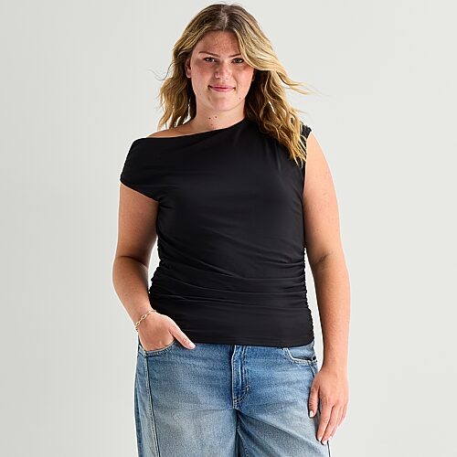 Click here for Forever 21 Womens Juniors Plus Asymmetrical Neck S... prices