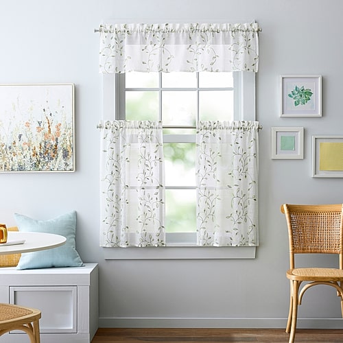Click here for Martha Stewart Durham Embroidery 3-pc. Rod Pocket... prices
