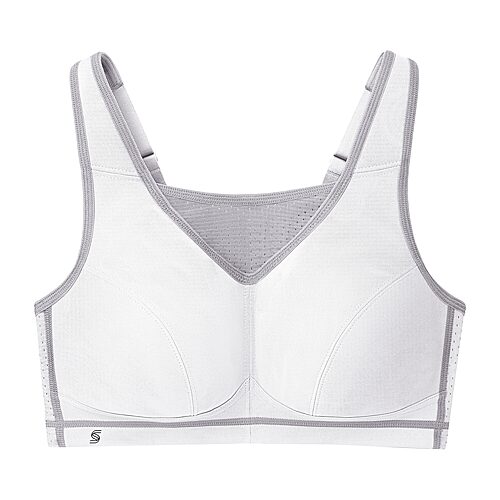 Glamorise Womens Plus Size Sport Elite Performance Camisole Bra 1067 - White  Gray