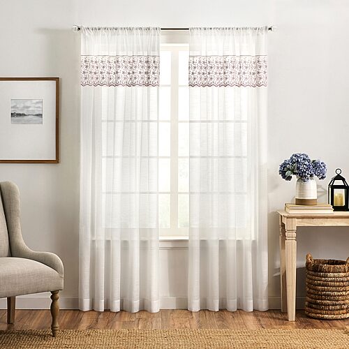Click here for Martha Stewart Fairford Rod Pocket Sheer Set of 2... prices