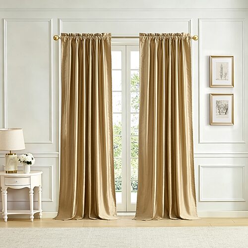 Click here for Lenox Imperial Faux Silk Blackout Back Tab/Rod Poc... prices