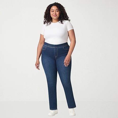 Click here for Gloria Vanderbilt Amanda Womens Plus High Rise Sli... prices