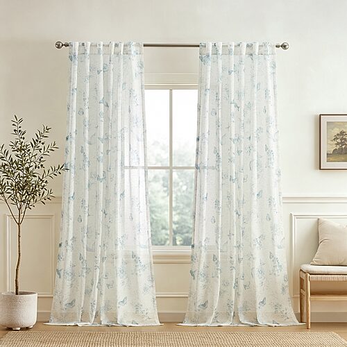Click here for Lenox Butterfly Meadow Toile Printed Back Tab/Rod... prices
