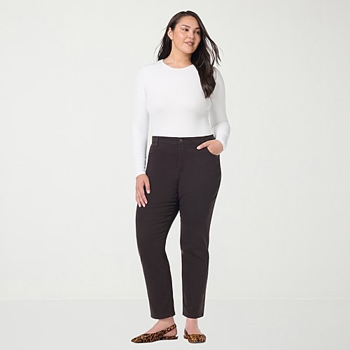 Click here for Gloria Vanderbilt Amanda Womens Plus High Rise Sli... prices