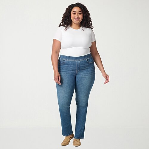Click here for Gloria Vanderbilt Amanda Womens Plus High Rise Sli... prices