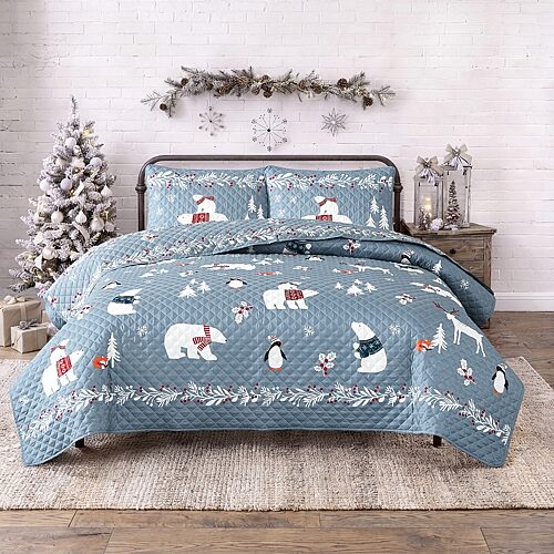 Click here for Avanti Arctic Friends Reversible Quilt Set  One Si... prices