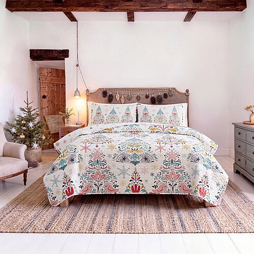 Click here for Avanti Folk Tree Reversible Quilt Set  One Size  W... prices