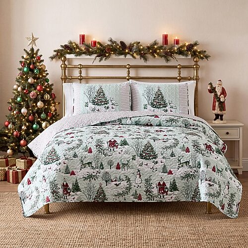 Click here for Avanti Yuletide Reversible Quilt Set  One Size  Gr... prices