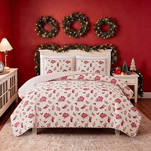 Click here for Avanti Vintage Toile Reversible Quilt Set  One Siz... prices