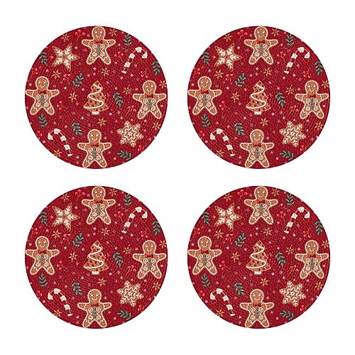 Click here for Avanti Holiday Treats Woven Braided Round Placemat... prices