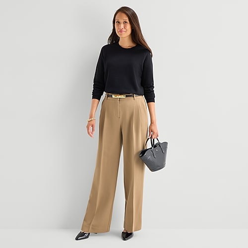 Click here for Liz Claiborne Womens Tall Wide Leg Mid Rise Trouse... prices