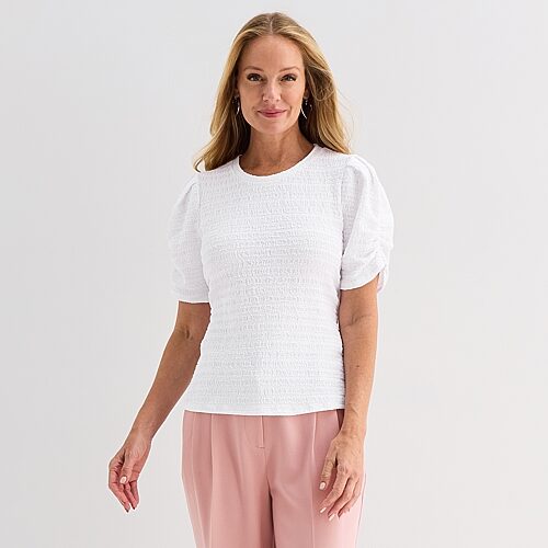 Click here for Liz Claiborne Womens Petite Crew Neck Short Sleeve... prices