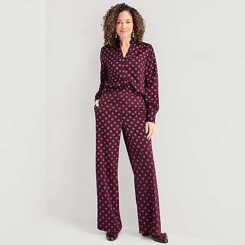 Click here for Liz Claiborne Womens Wide Leg Mid Rise Pull-On Pan... prices