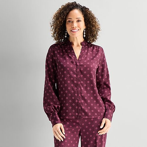 Click here for Liz Claiborne Womens Tall Split Crew Neck Cuffed L... prices