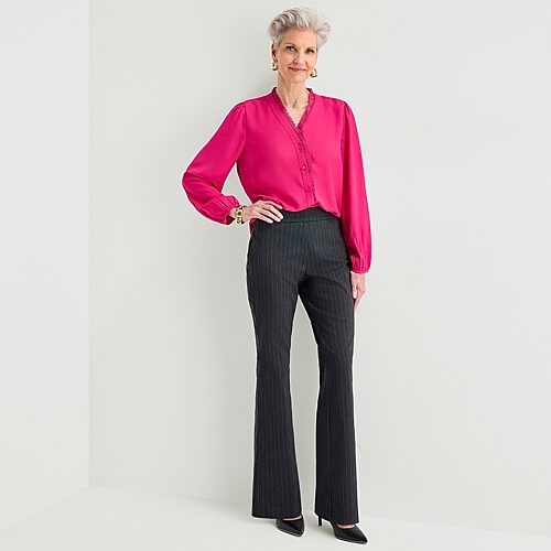 Click here for Liz Claiborne Lisa Womens Flare Pull-On Pant  4 Pe... prices