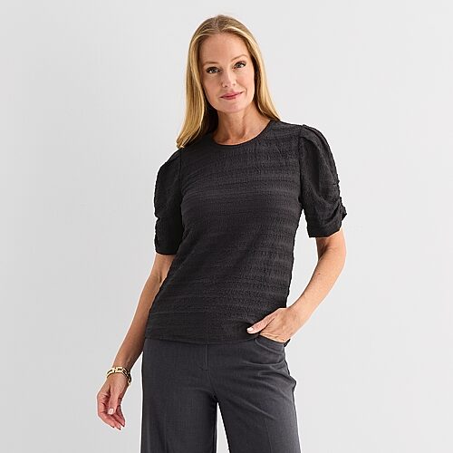 Click here for Liz Claiborne Womens Petite Crew Neck Short Sleeve... prices