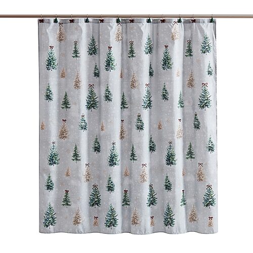 Click here for Avanti Snowy Pines Shower Curtain  One Size  Green prices