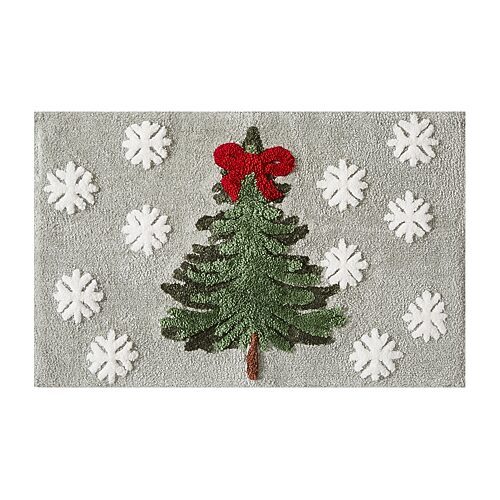 Click here for Avanti Snowy Pines Bath Rug  One Size  Green prices