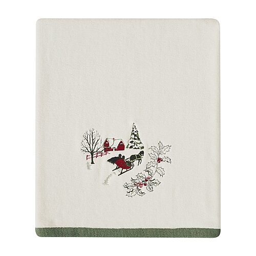 Click here for Avanti Yuletide Bath Towel  One Size  White prices