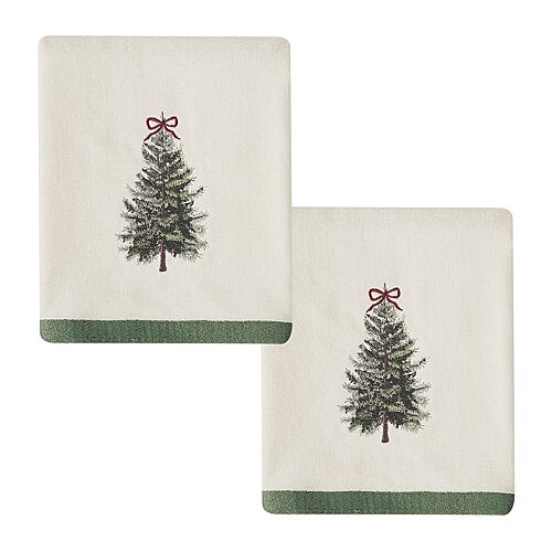 Click here for Avanti Snowy Pines 2 Pack Hand Towel  One Size  Wh... prices