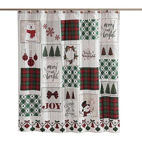 Click here for Avanti Patchwork Plaid Shower Curtain  One Size  B... prices