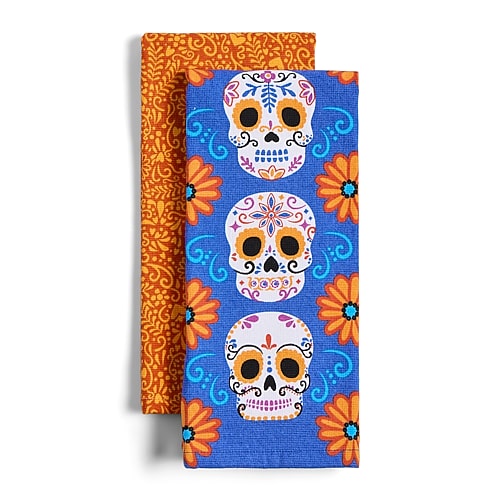Click here for Layerings Sugar Skulls 2-pc. Kitchen Towel Set  On... prices