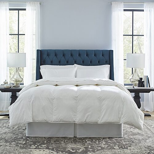Click here for Pointehaven Down Alternative Cotton Sateen Stripe... prices