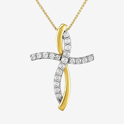 Click here for Cross (I / I2) Womens 1/2 CT. T.W. Lab Grown White... prices
