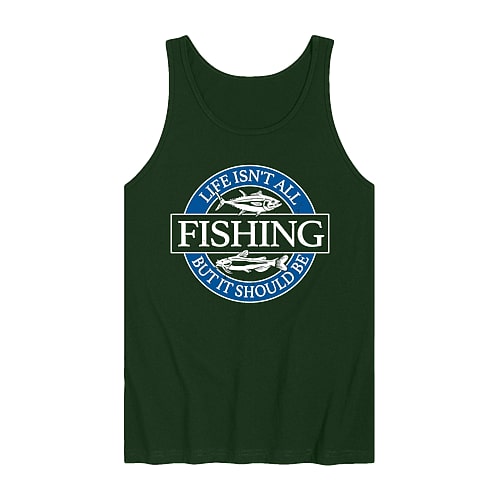 Click here for Life Isnt All Fishing Distressed Mens Crew Neck Sl... prices