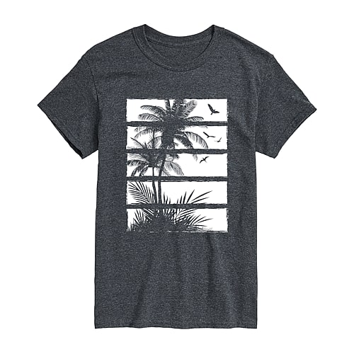 Click here for Palm Tree Silhouette Mens Crew Neck Short Sleeve R... prices
