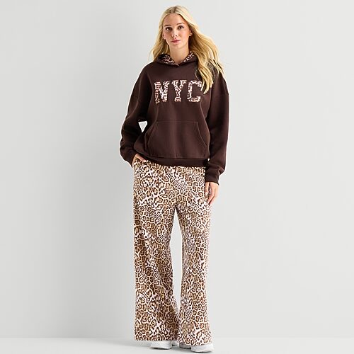 Click here for Forever 21 Womens Juniors Wide Leg Mid Rise Fleece... prices