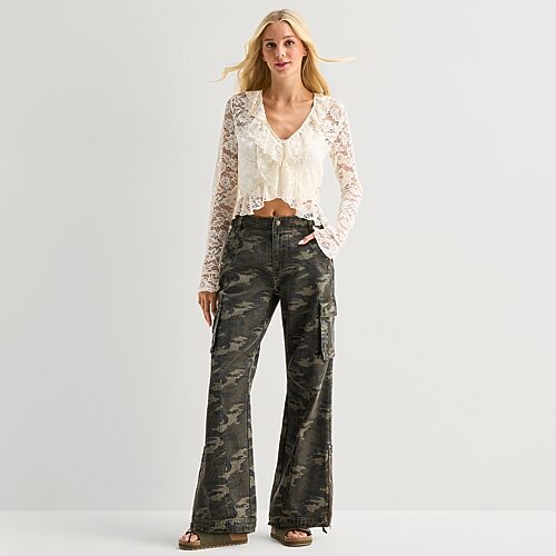 Click here for Forever 21 Womens Juniors Straight Mid Rise Cargo... prices