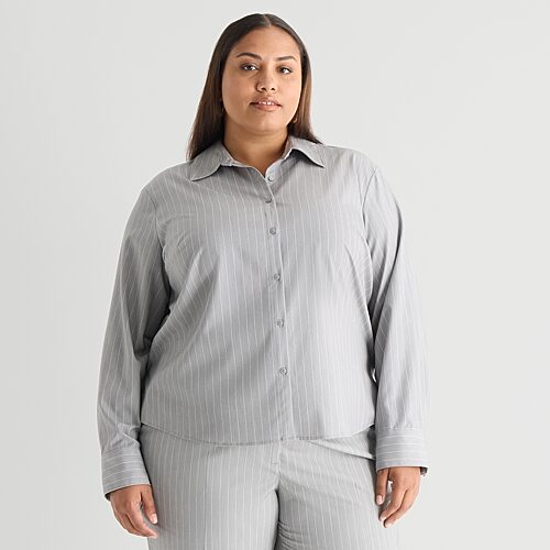 Click here for Worthington Womens Plus Cuffed Long Sleeve Oversiz... prices