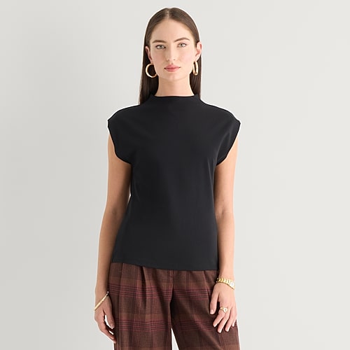 Click here for Worthington Womens Sleeveless Mock Neck Top  Mediu... prices