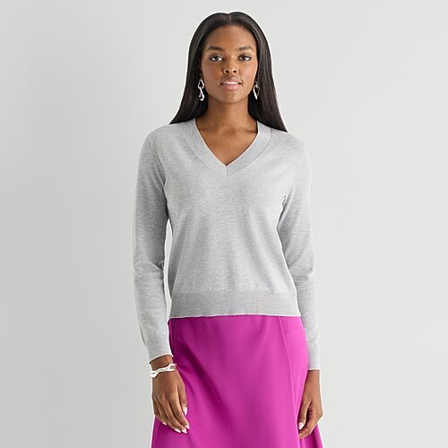 Click here for Worthington Womens V Neck Long Sleeve Pullover Swe... prices