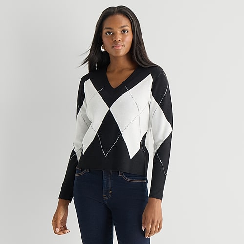 Click here for Worthington Womens V Neck Long Sleeve Pullover Swe... prices