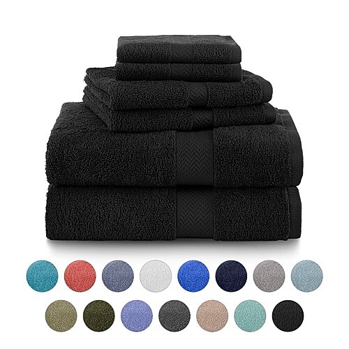 Click here for Martex 6-pc. Bath Towel Set  One Size  Black prices