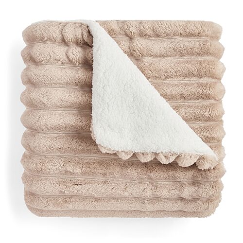 Click here for North Pole Trading Co. Ribbed Mink Sherpa Throw  O... prices
