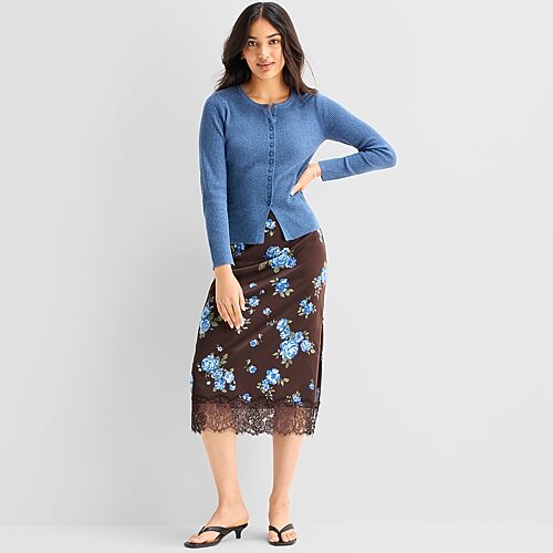 Click here for A.N.A Womens Midi A-Line Skirt  Xx-large  Brown prices