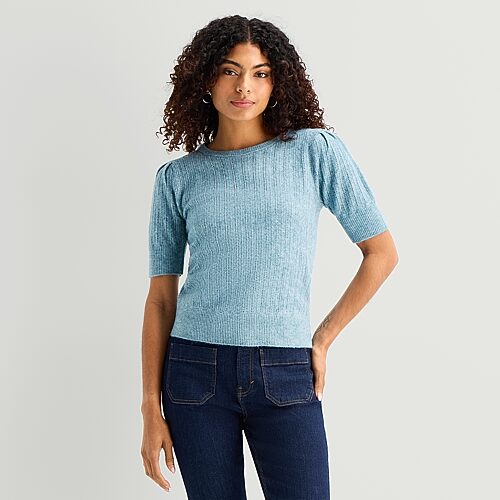 Click here for A.N.A Womens Crew Neck Short Sleeve Pullover Sweat... prices