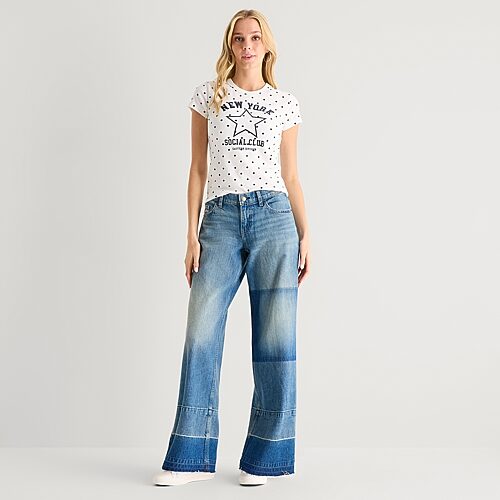 Click here for Arizona Womens Juniors Low Rise Baggy Fit Jean  4... prices