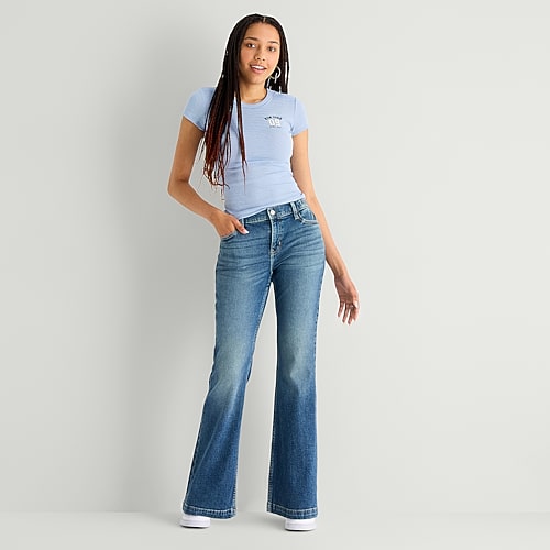 Click here for Arizona Curvy Womens Juniors High Rise Bootcut Jea... prices