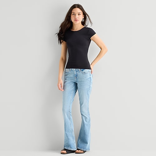Click here for Arizona Womens Juniors Low Rise Bootcut Jean  8  B... prices