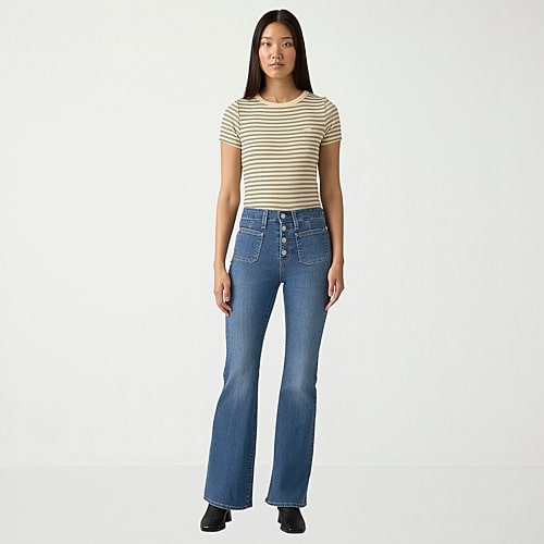 Click here for Levis Womens 726 Patch Pocket High Rise Slim Fit F... prices