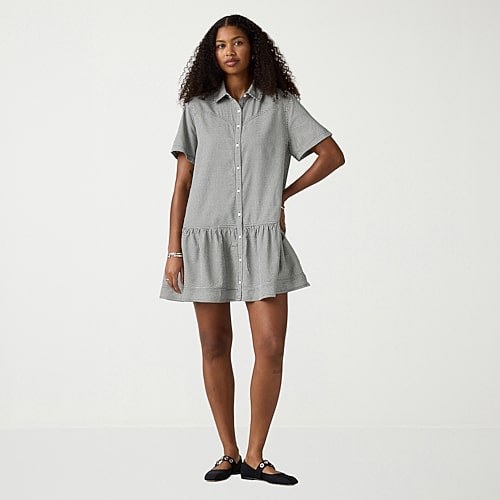 Click here for Levis Womens Cielle Short-Sleeve Collared Mini Dre... prices